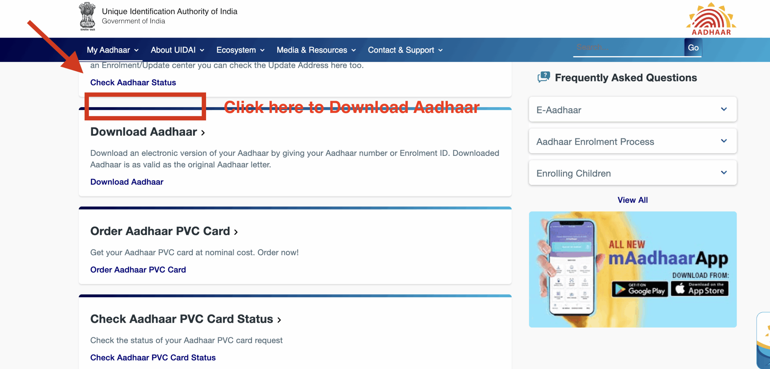 Aadhaar Card Download 2025 – Easy Steps to Get Your e-Aadhaar Online