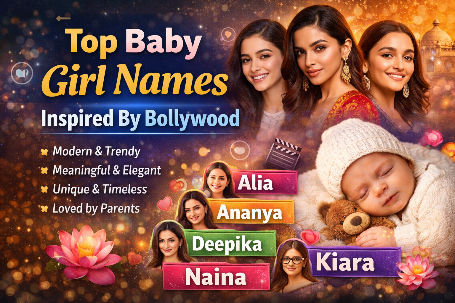 Top Baby Girl Names Inspired By Bollywood With Meanings
